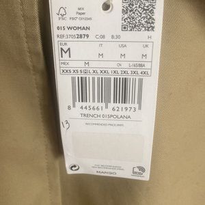 Mango | Jackets & Coats | Nwt Mango Cotton Classic Trench Coat | Poshmark